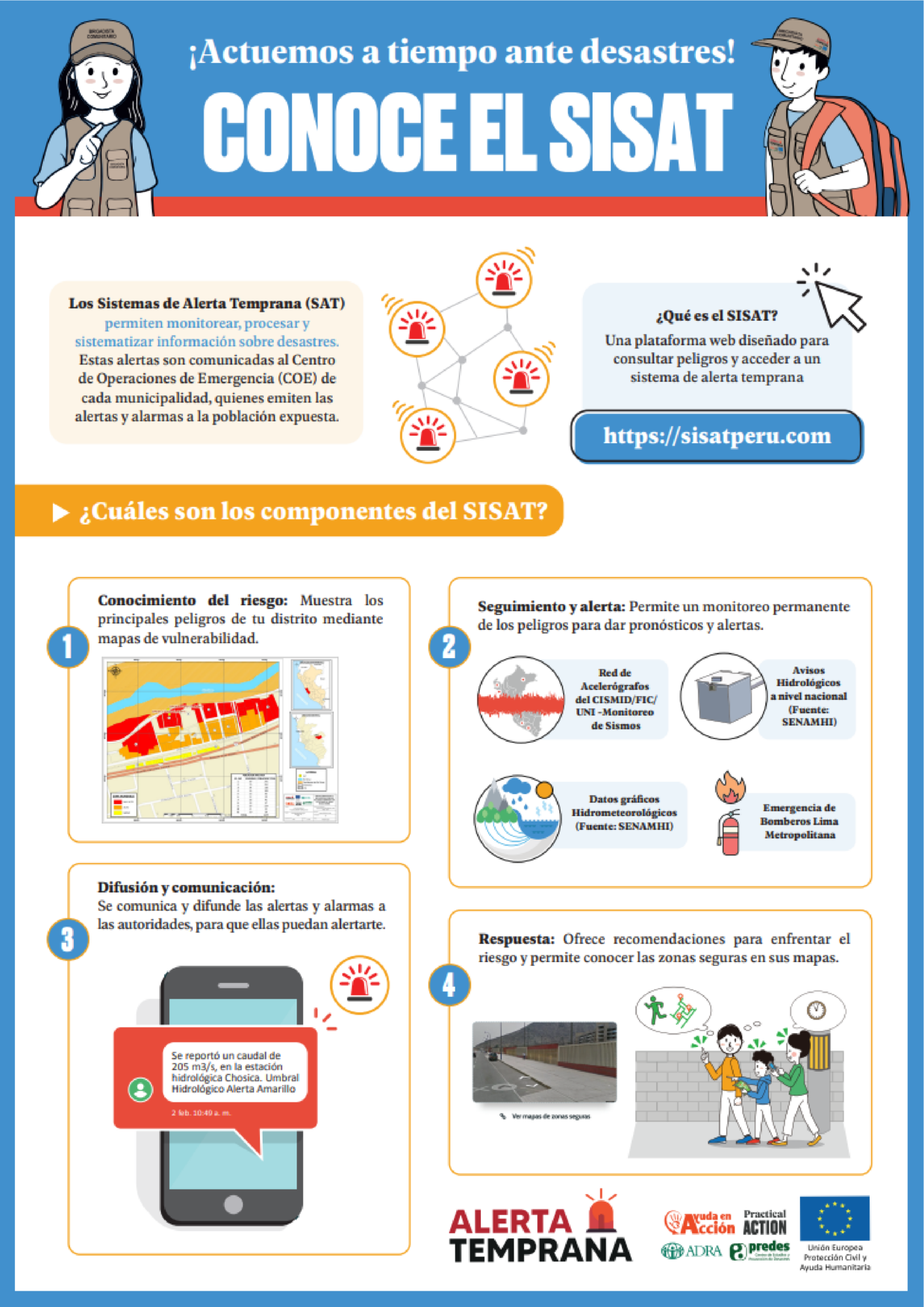 ¡Actuemos a tiempo ante desastres! Conoce el SISAT - Practical Action ...