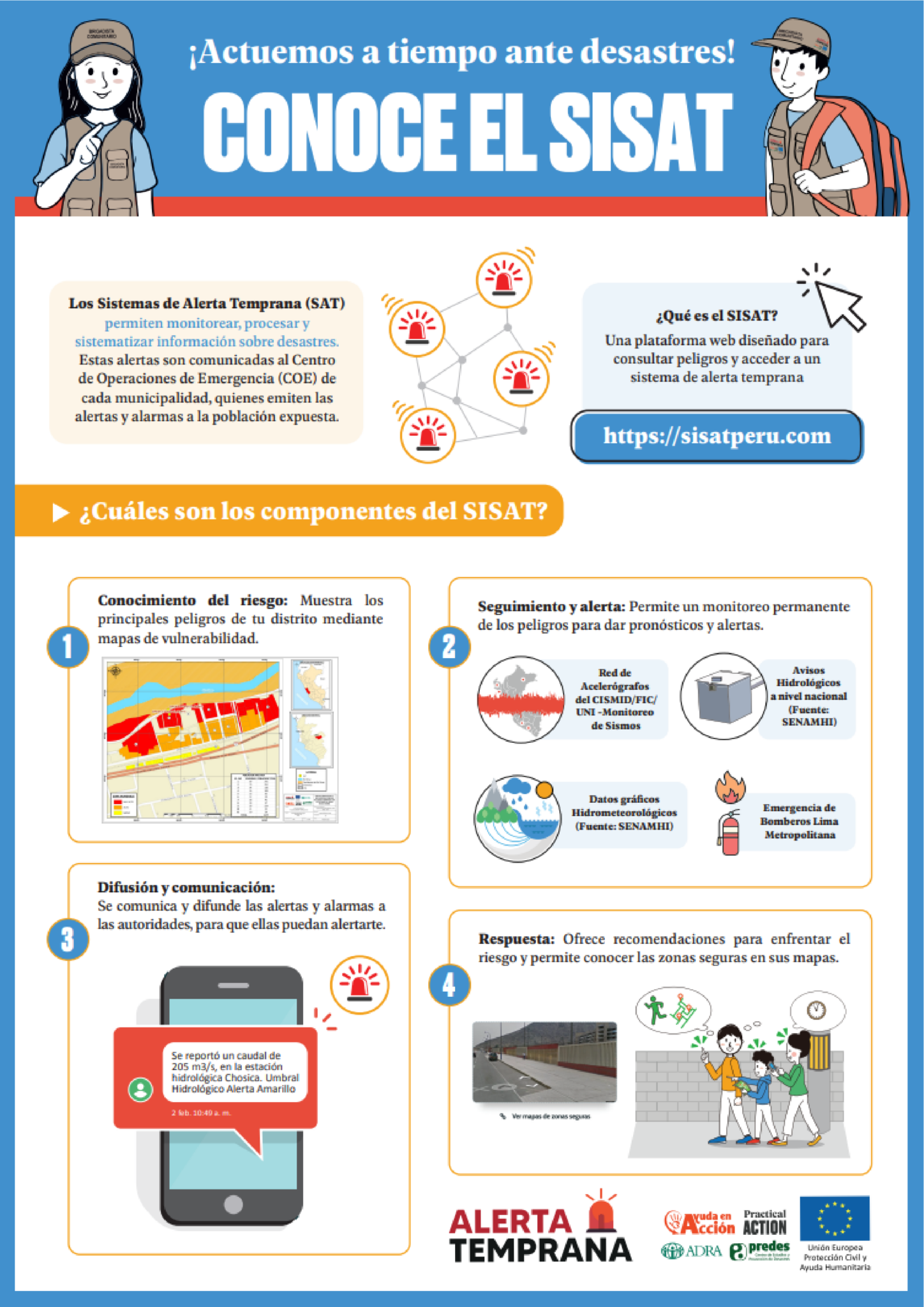 ¡Actuemos a tiempo ante desastres! Conoce el SISAT - Practical Action ...
