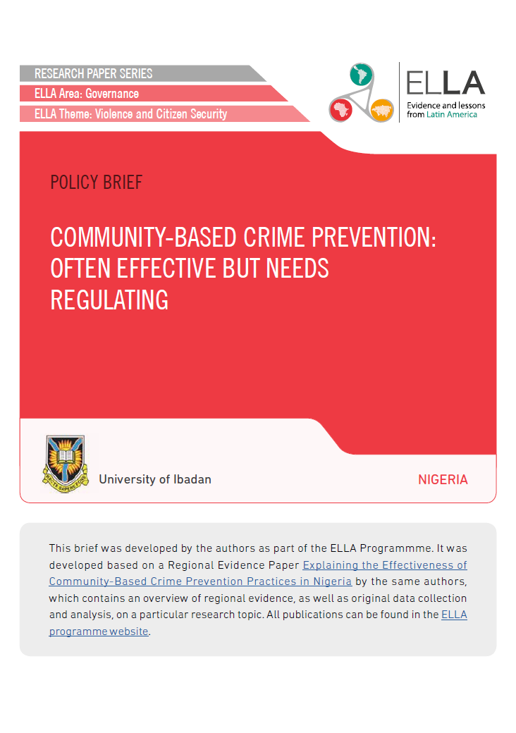 Community-based crime prevention: often effective but needs regulating ...