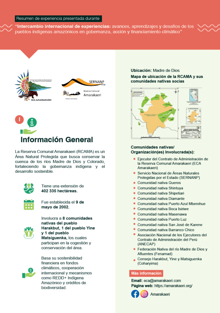 Ficha Reserva Comunal Amarakaeri - Practical Action en América Latina : Practical Action en ...
